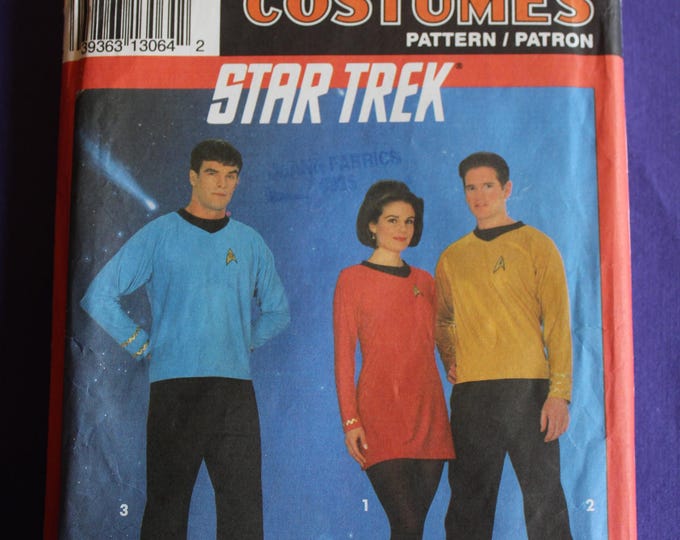 Simplicity 8028 Star Trek Sewing Pattern, Size A (XXS - LG) Uncut ...