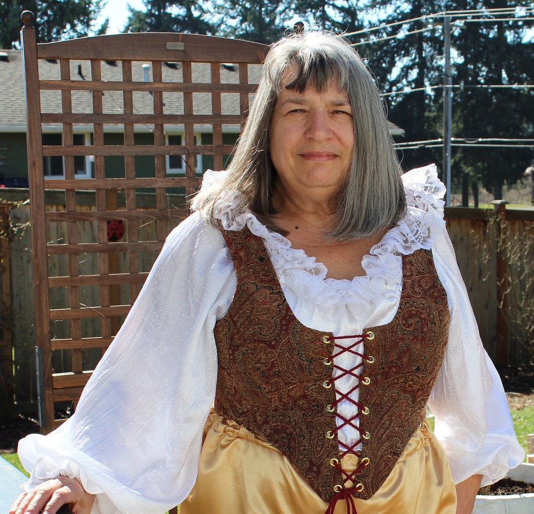 Renaissance/medieval Corset With Boning, Grommets and Satin Cording ...