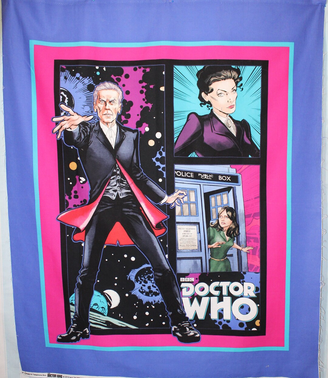 Dr Who Cotton Fabric Quilt Panel 36" X 43-1/2", Licensed BBC Cotton ...
