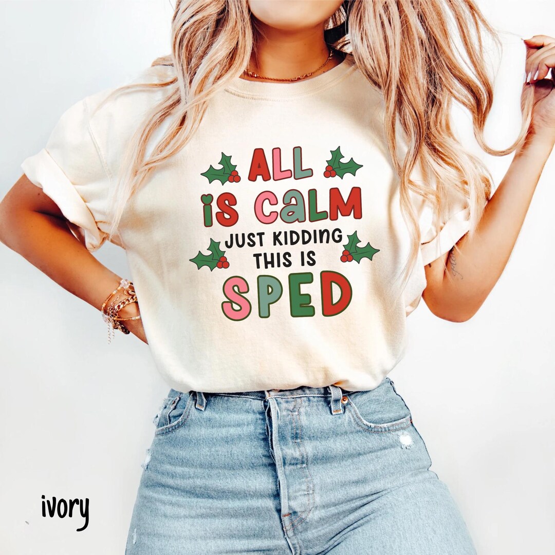 SPED Teacher Christmas Shirt Special Education Teacher Shirt All is ...