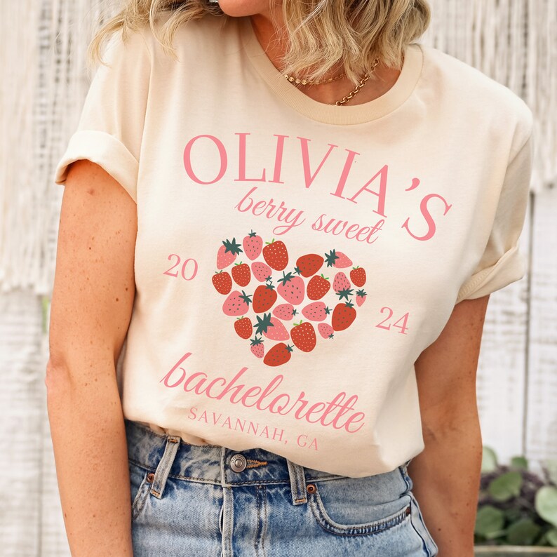 Berry Sweet Bachelorette Shirt Custom Bachelorette Berry Themed T-shirt ...