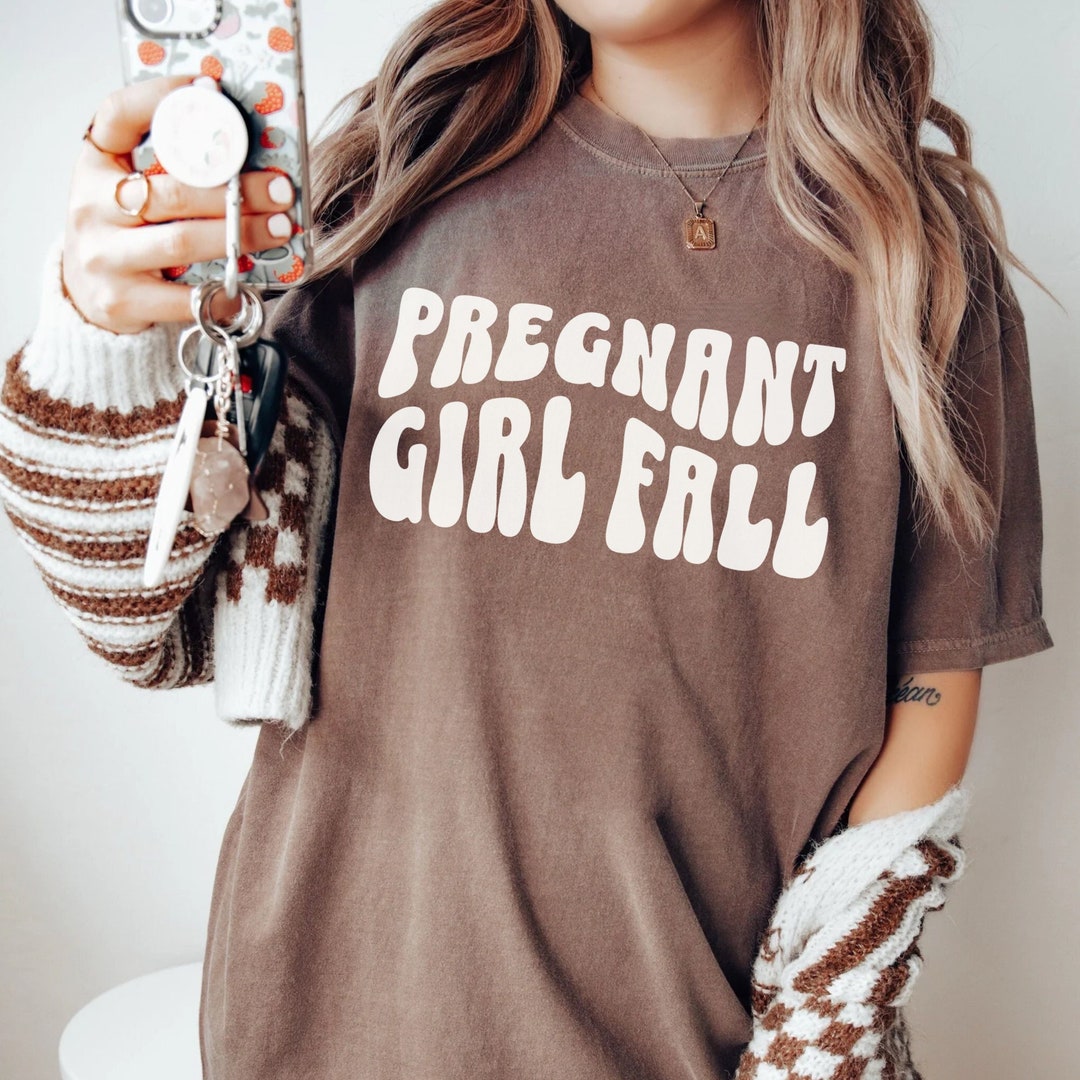 Pregnant Girl Fall Shirt Comfort Colors Pregnancy T-shirt Gift for ...