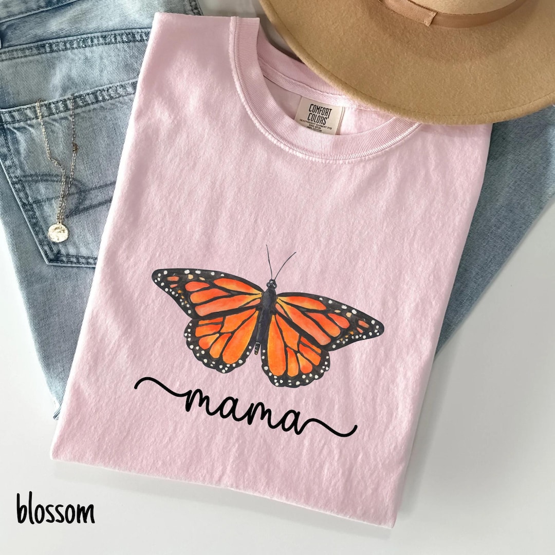 Mama Shirt Mama Butterfly Shirt Monarch Butterfly T-shirt New Mom Gift ...