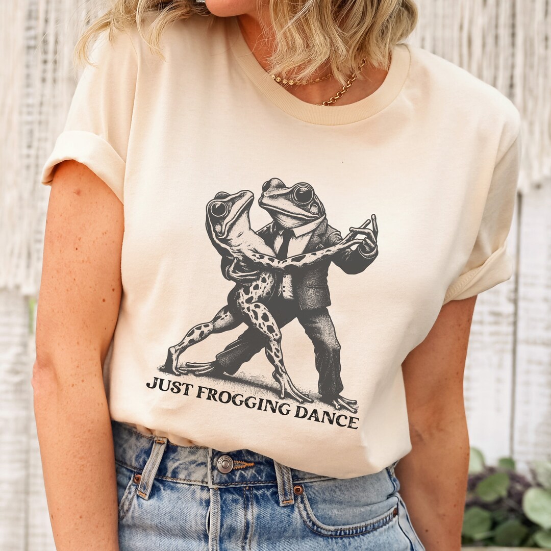 Dancing Frogs T-shirt Funny Froggy Shirt Vintage Style Frog Lover Gift ...