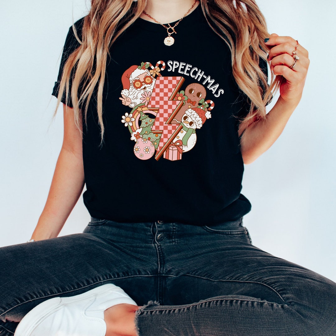 Christmas SLP Shirt, Speech Christmas Shirt, SLP Xmas Tshirt, Speech ...