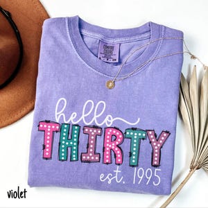 Hello Thirty Shirt 30th Birthday Shirt 30th Birthday Party Shirt 1995 ...