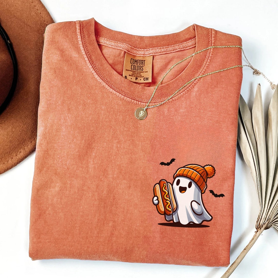 Hot Dog Halloween Ghost Shirt Glizzy Halloween Tee Funny Halloween ...