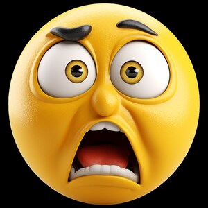 12 Big Emoji and Emoticons in 3d, Face Clip Art Format Png, Multiuse ...