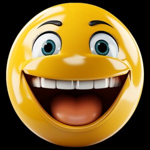 12 Big Emoji and Emoticons in 3d, Face Clip Art Format Png, Multiuse ...