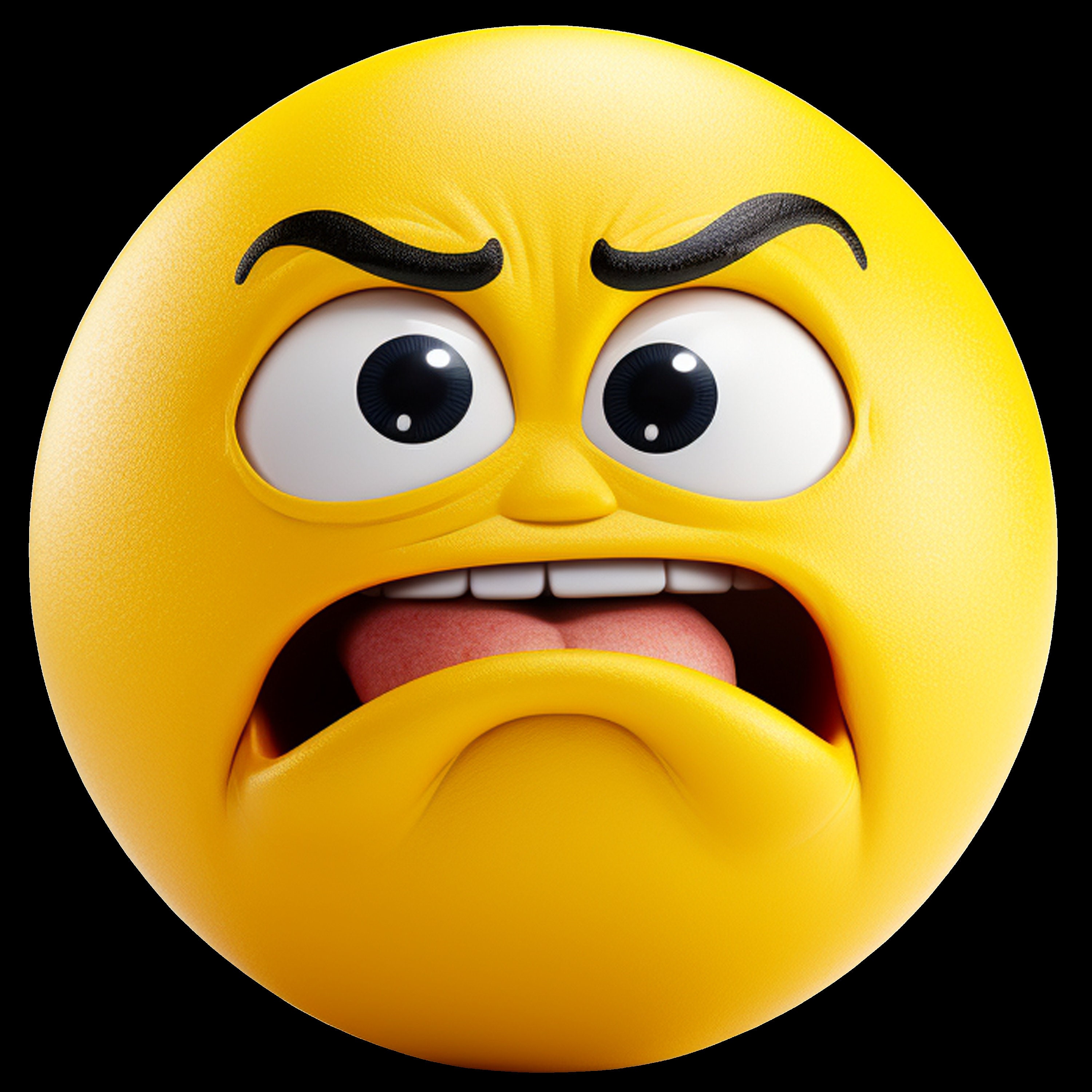 12 Big Emoji and Emoticons in 3d, Face Clip Art Format Png, Multiuse ...