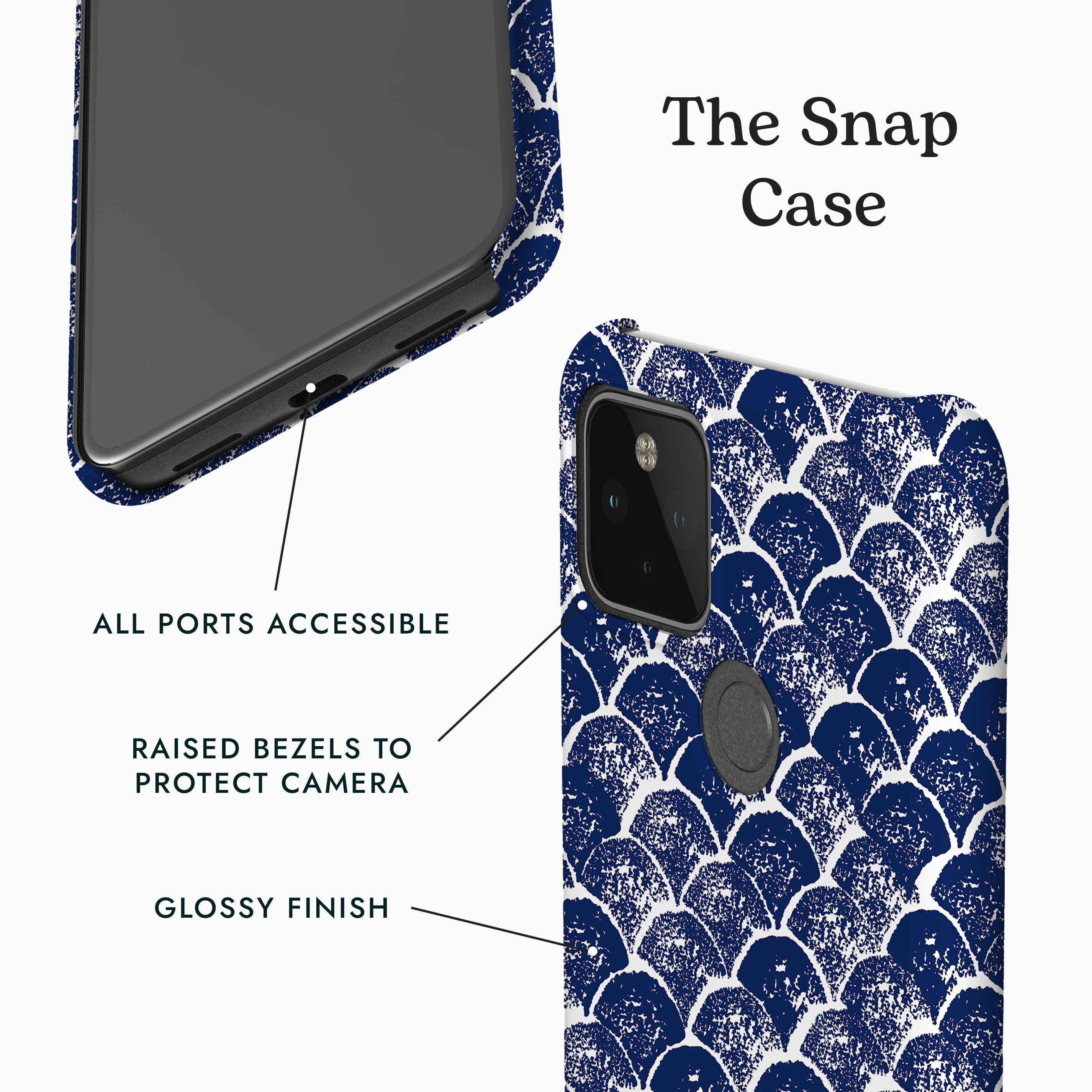 Japanese Phone Case Blue Pattern 20 for Google Pixel 8 Case, Pixel 7 ...