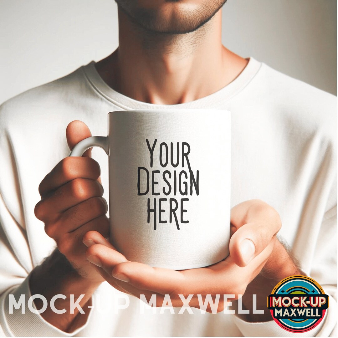 Mug Mockup Model Blank Mug Mockups Winter White Coffee Mug Mock up ...