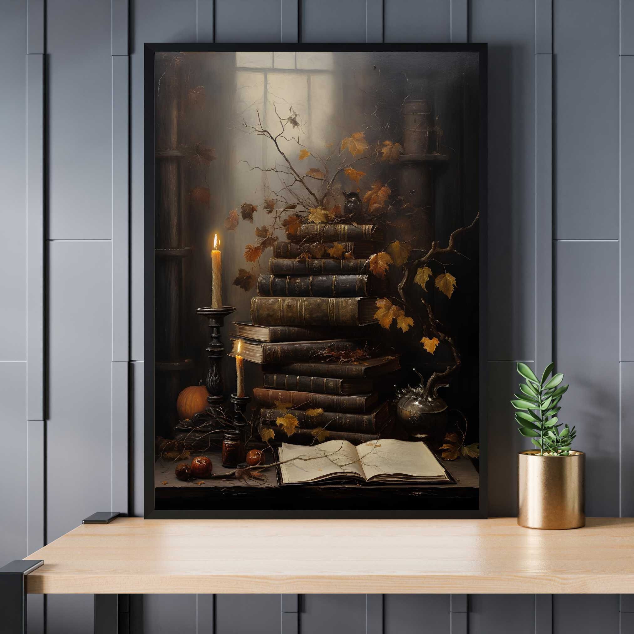 Dark Academia Flowers, Dark Academia Decor, Dark Botanical Print ...