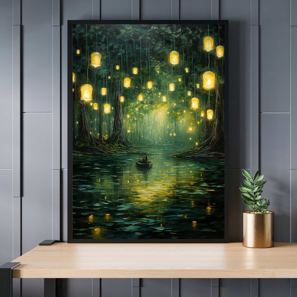 Spiritual Forest, Enchanted Forest, Forest Print, Fantasy Painting ...