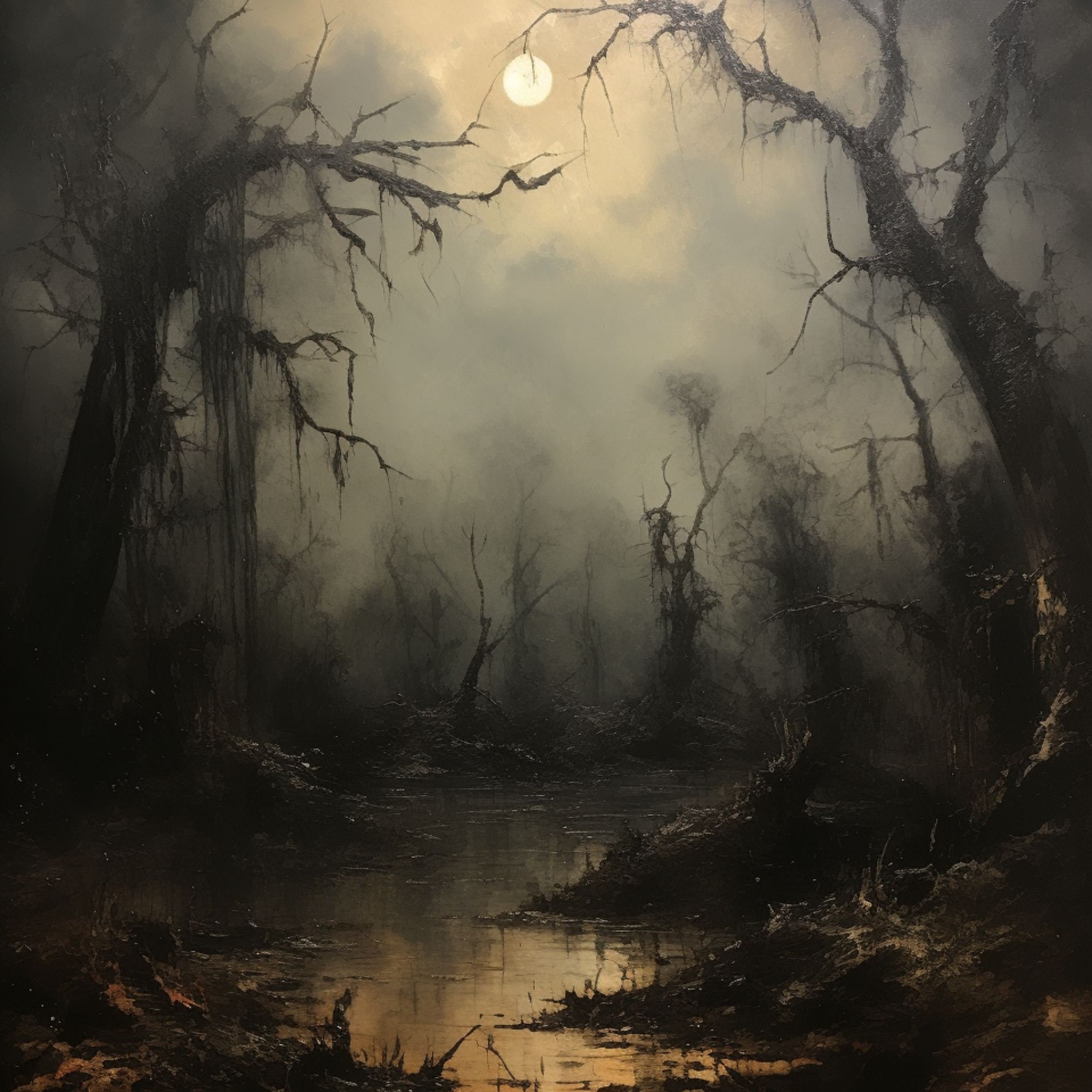 Dark Forest, Dark Academia Decor, Dark Forest Print, Vintage Gothic ...