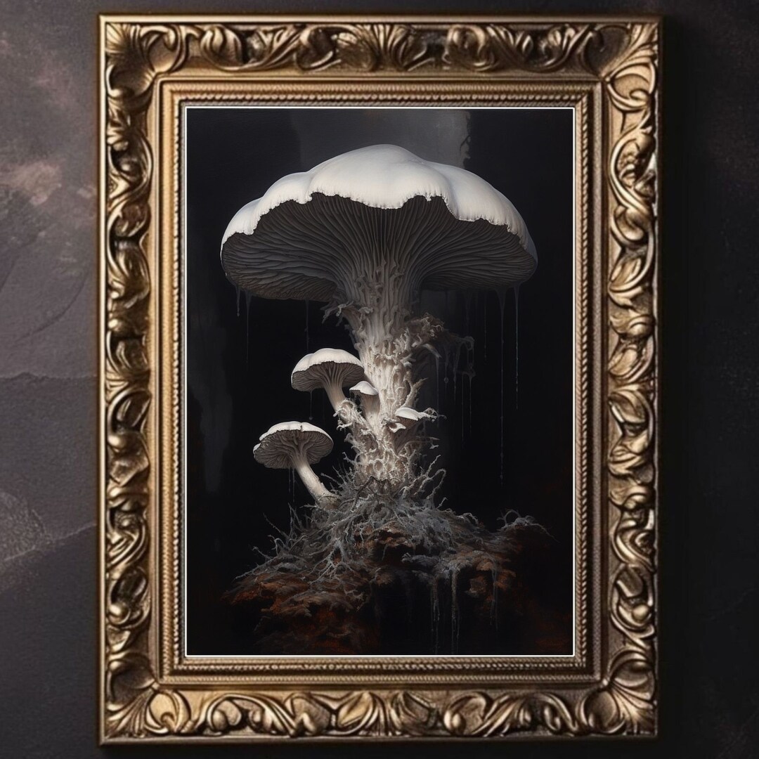 Victorian Mushroom, Vintage Gothic Poster, Macabre Aesthetic Print ...