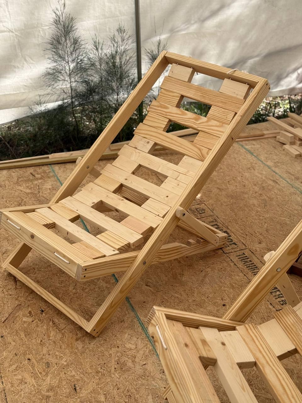 Folding Wooden Lounge Chair Plan – DIY PDF Woodworking Project | Modern Sling Chair, Digital ...