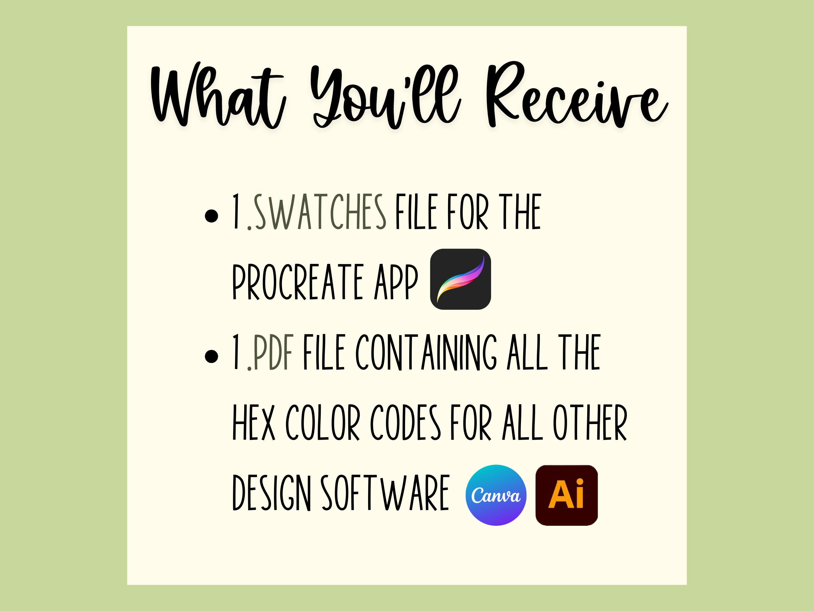 Vibrant Neon Procreate Palette - Instant Download for Digital Artists ...