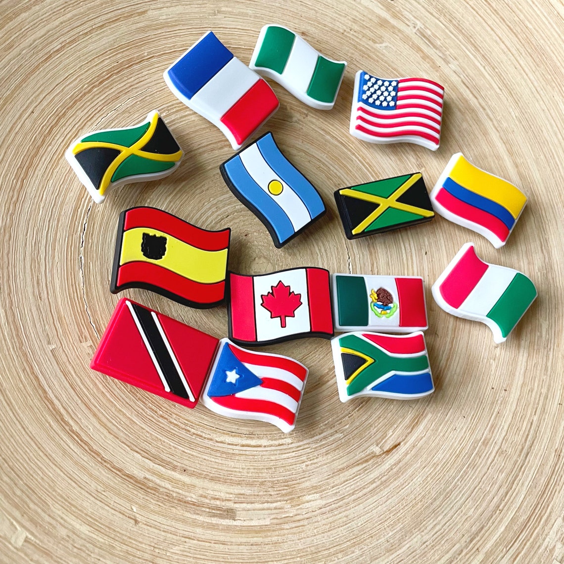 Country Flags of the World Croc Charms Flag Croc Charms Usa Flag Croc ...