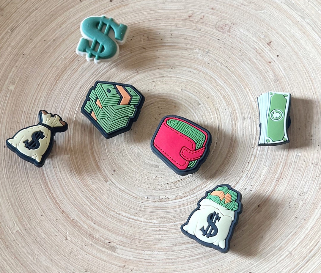 Money Shoe Charms - Money Bag Charms - Rich Shoe Charms - Shoe Charms ...