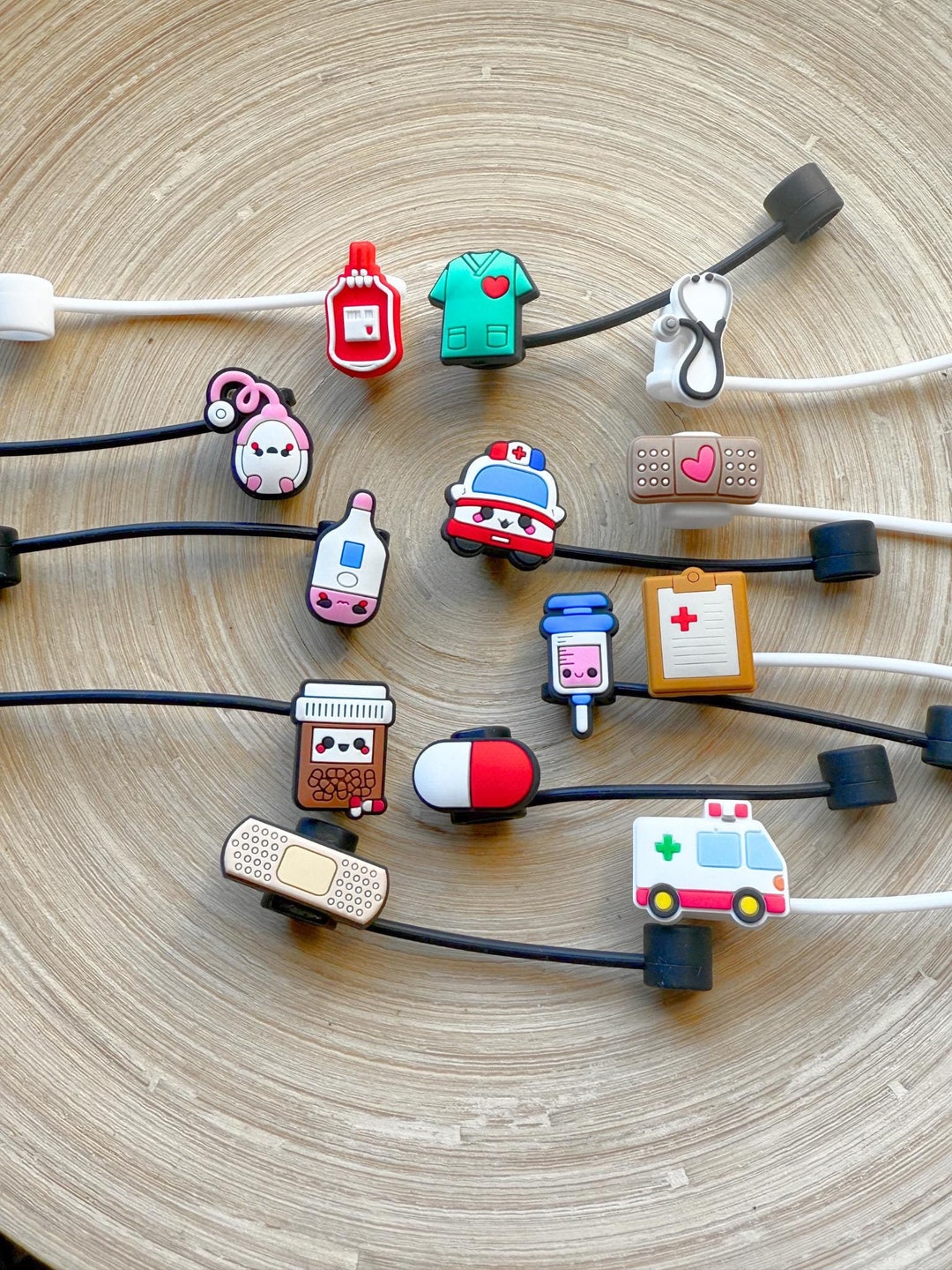 Nurse Themed Straw Toppers Healthcare Straw Toppers Medical Care ...