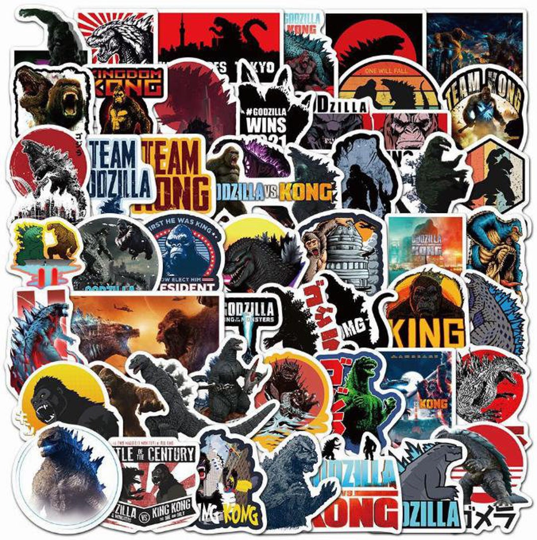 Godzilla and King Kong Stickers Monster Stickers Action Stickers Laptop ...