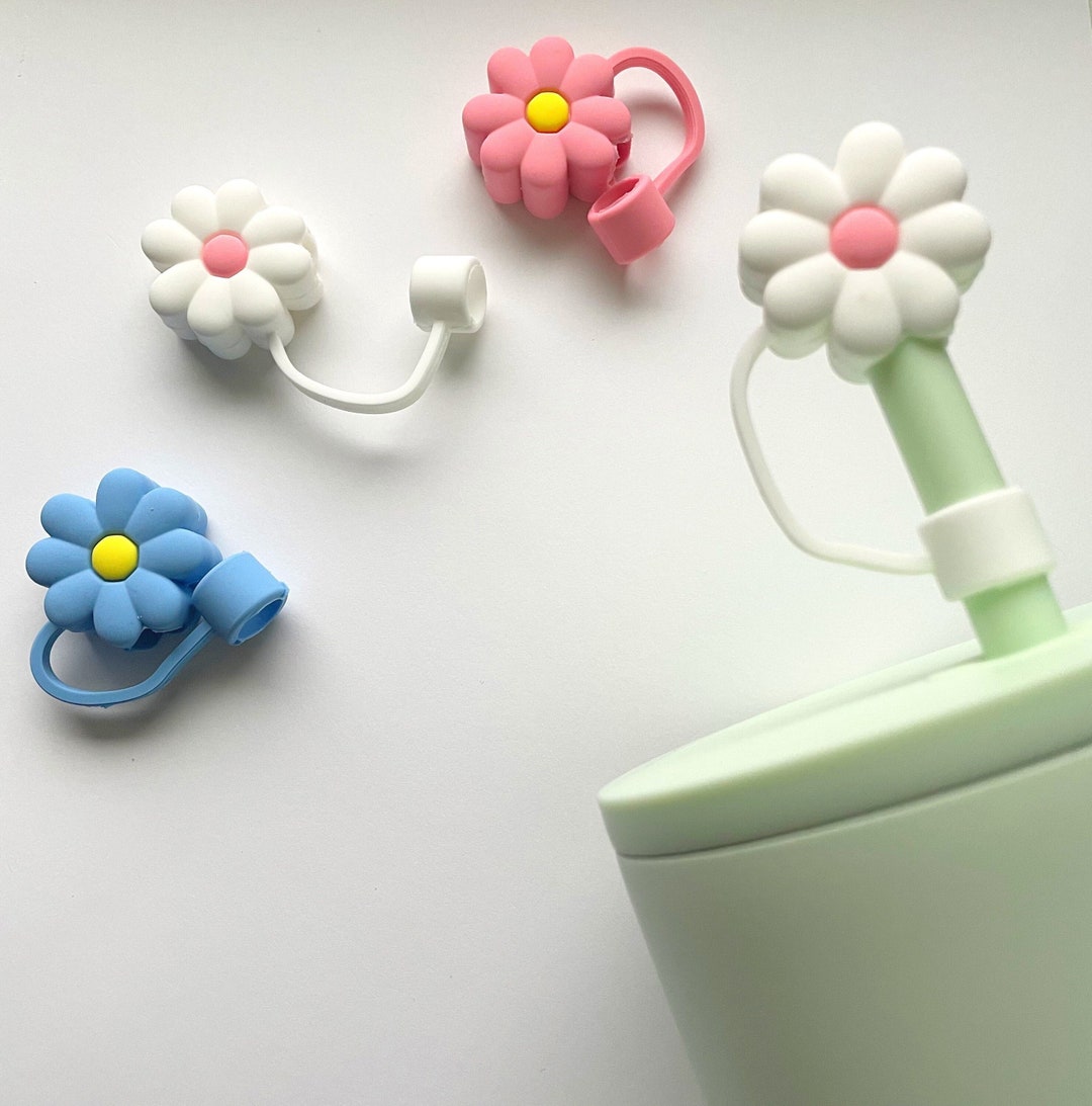Cute Flower Stanley Straw Topper - Cute Stanley Accessory Straw Cap ...
