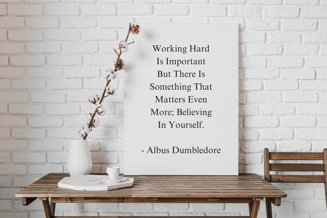 Harry Potter Poster With Inspirational Dumbledore Quote - Etsy