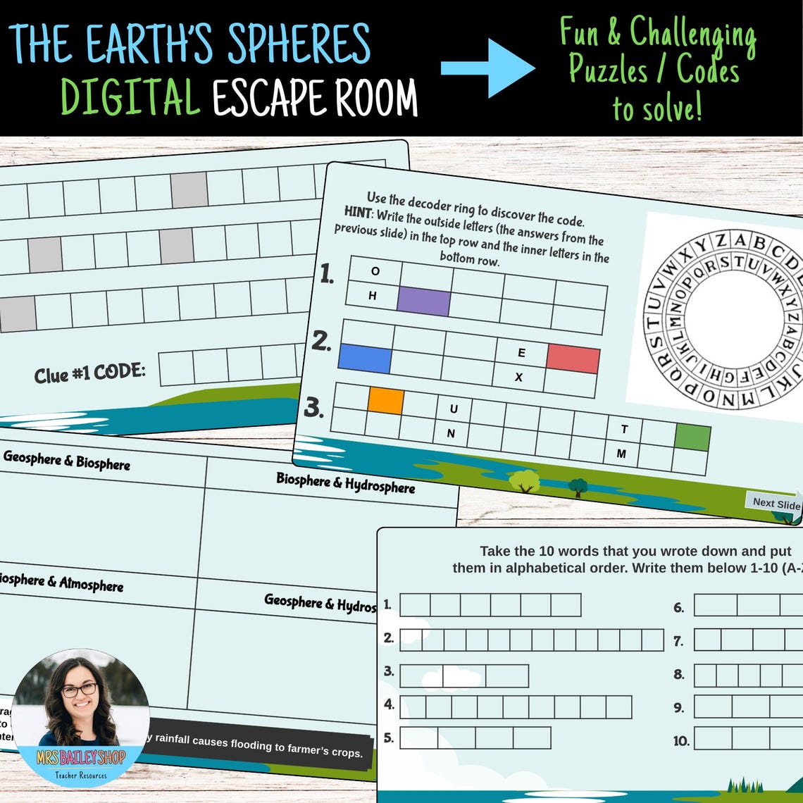 Earth's Spheres Digital Escape Room - Etsy