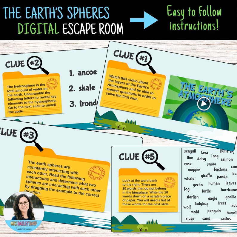 Earth's Spheres Digital Escape Room - Etsy