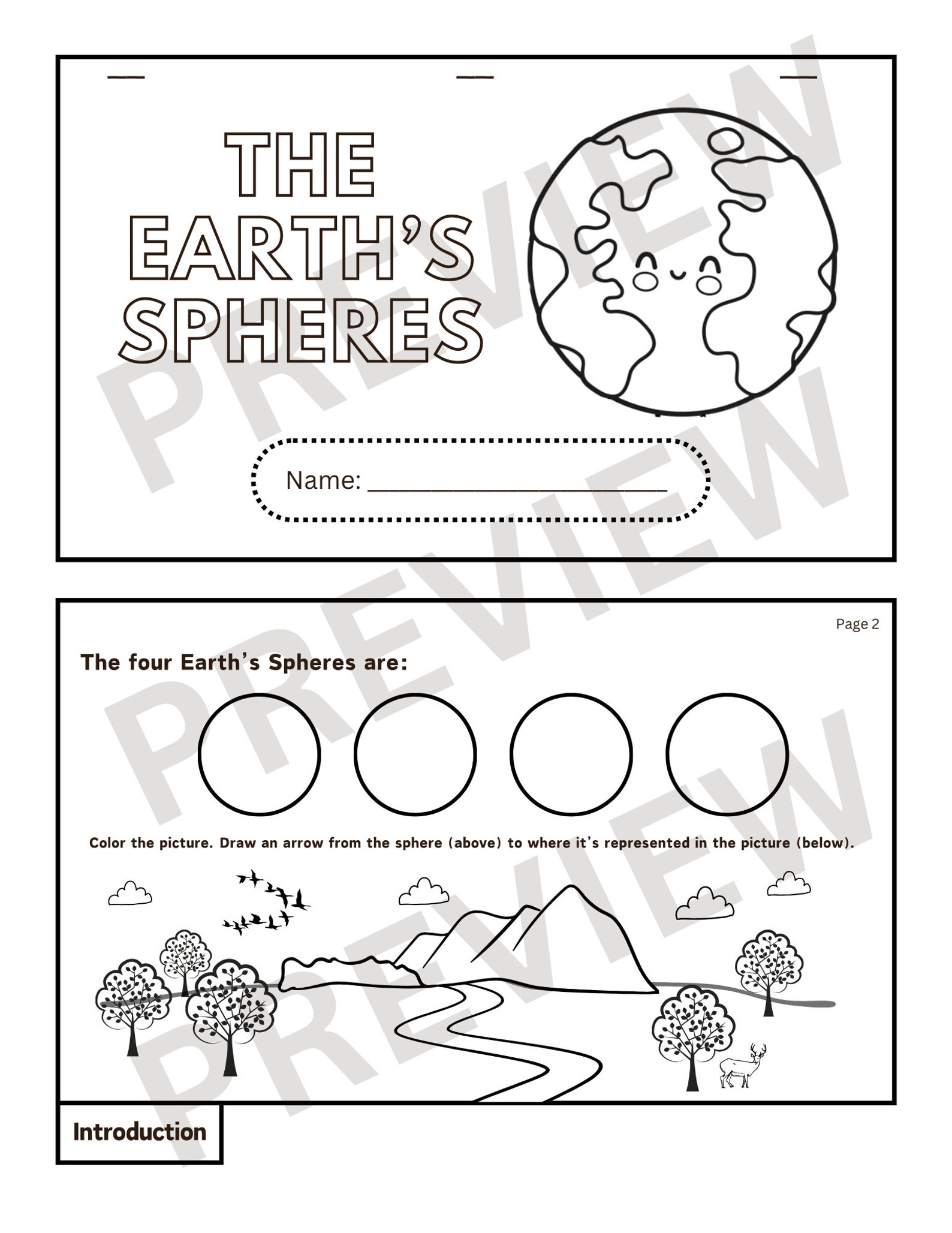 Earth's Spheres Flip Book - Etsy