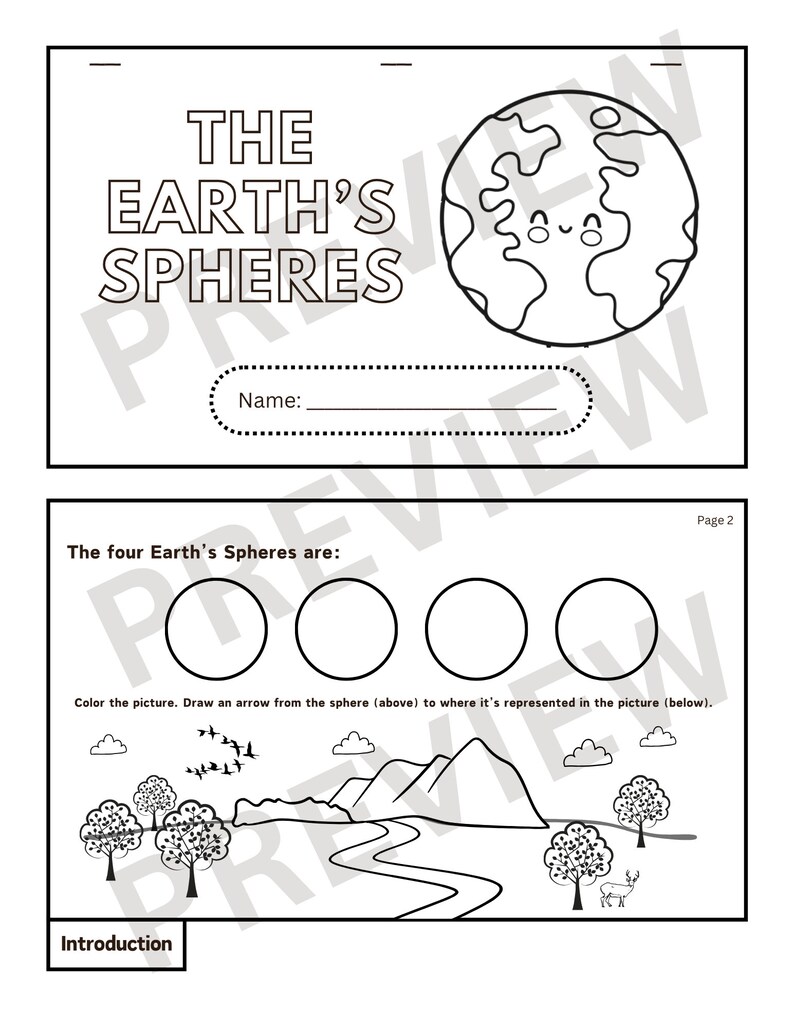Earth's Spheres Flip Book - Etsy
