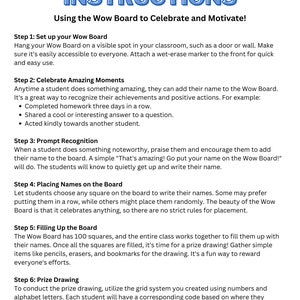 WOW! Board - Classroom Motivator - Etsy