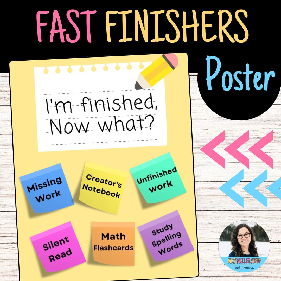 Fast Finishers Digital Poster - Etsy