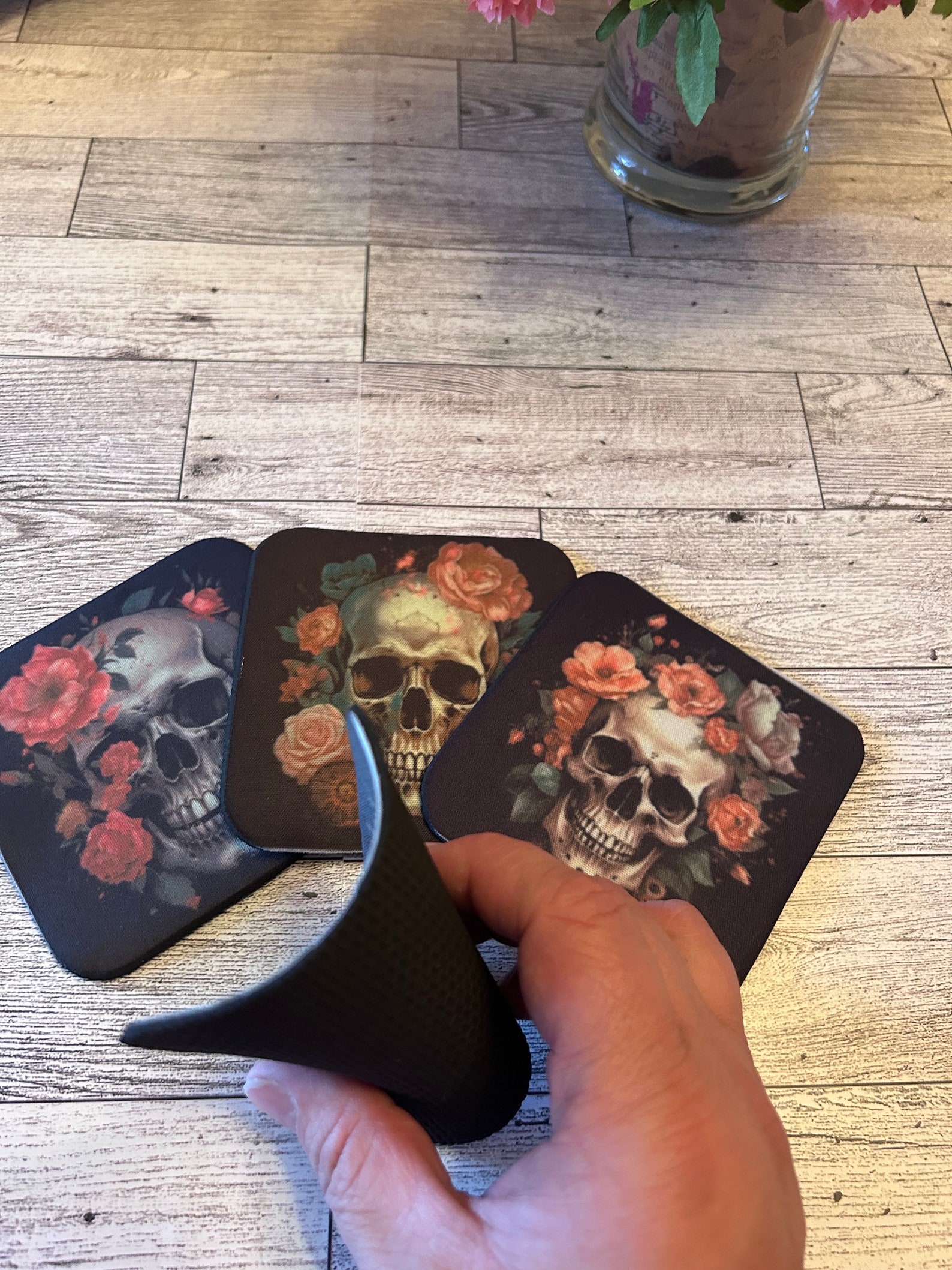 Skulls Coasters (set of 4) - Etsy