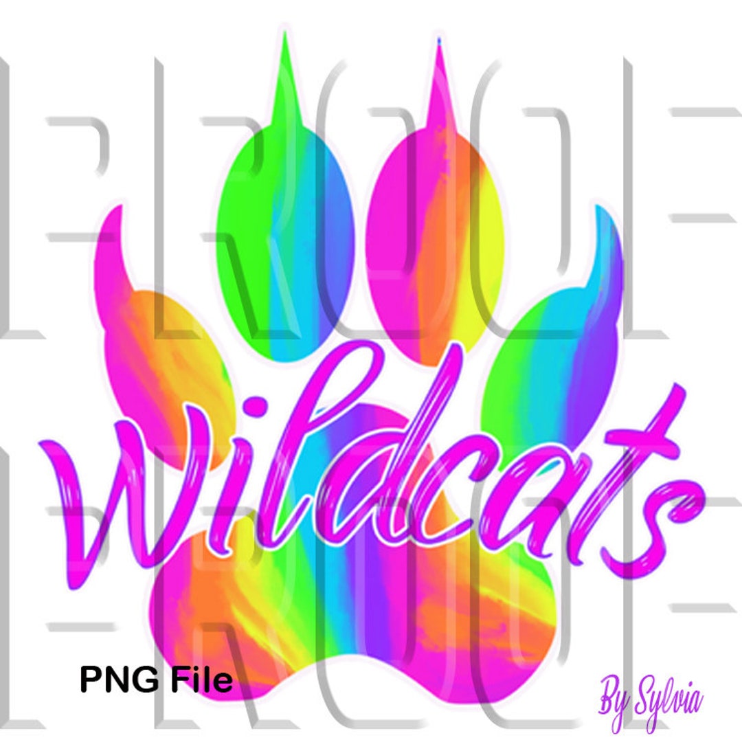 Wildcats PNG, Mascot PNG, Colorful, School, Digital File, Sublimation ...