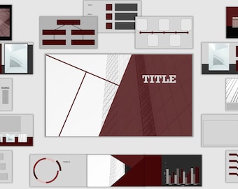 Mid-century Modern Powerpoint Template Customizable - Etsy