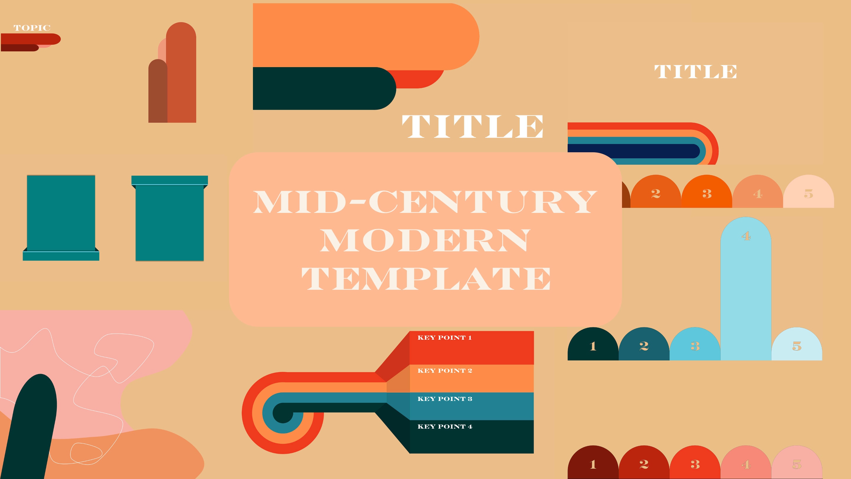 Mid-century Modern Powerpoint Template | Customizable Vintage-styled ...