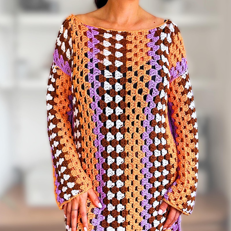 Long Crochet Dress - Etsy