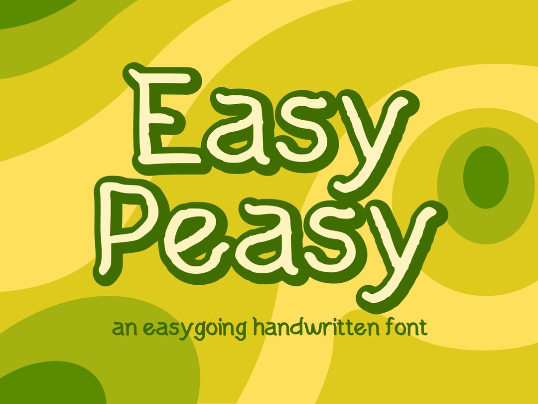 Easy Peasy - Handwritten Font - Etsy