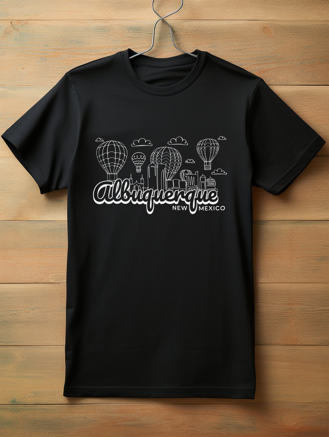 Albuquerque T-shirt Balloon Fiesta & Cityscape Design - Comfort Tee ...