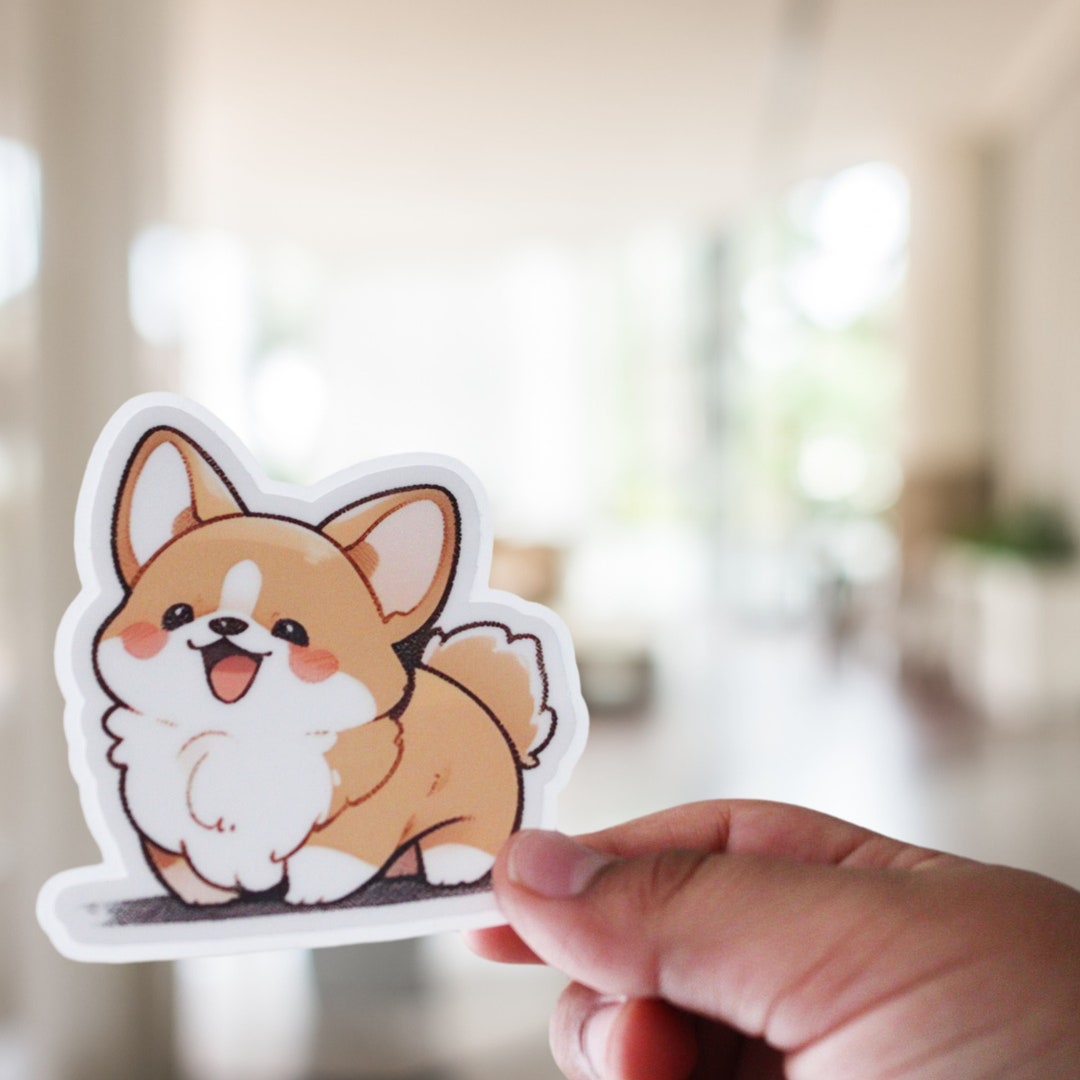 Adorable Waterproof Corgi Stickers | Matte Finish, Tough & Weatherproof ...