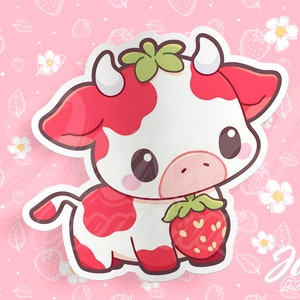 Strawberry Cow - Etsy