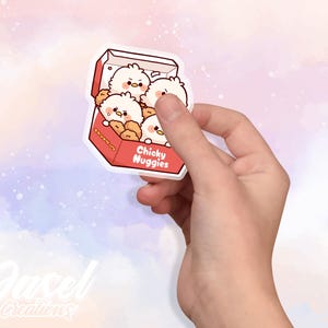 Chicky Nuggies | Funny Angry Chicken Nuggets Sticker | Kawaii Food ...