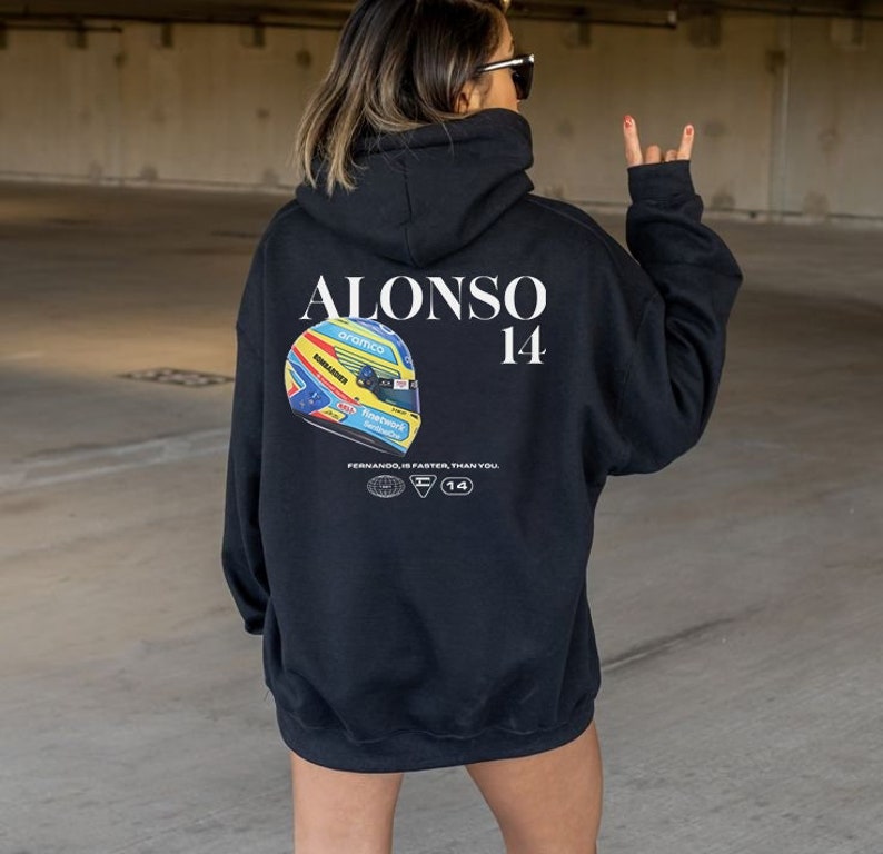 Fernando Alonso Helmet Hoodie, F1 Hoodie, F1 Sweatshirt, F1 Gift, F1 ...