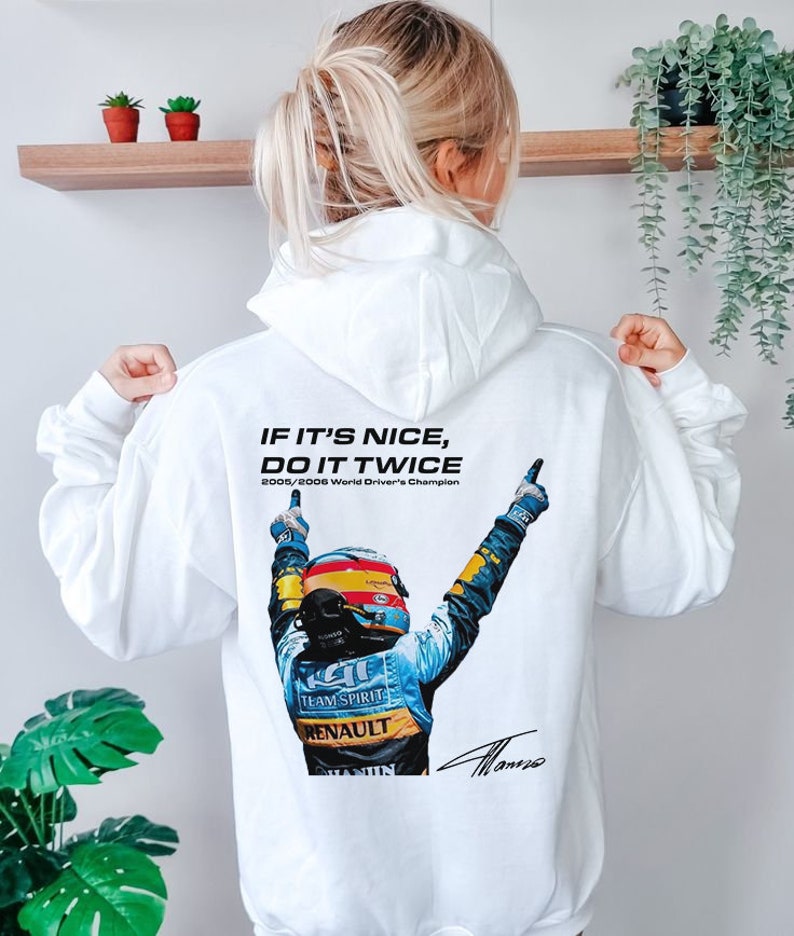 Retro Fernando Alonso Paper WDC Hoodie, F1 Hoodie, F1 Sweatshirt, F1 ...