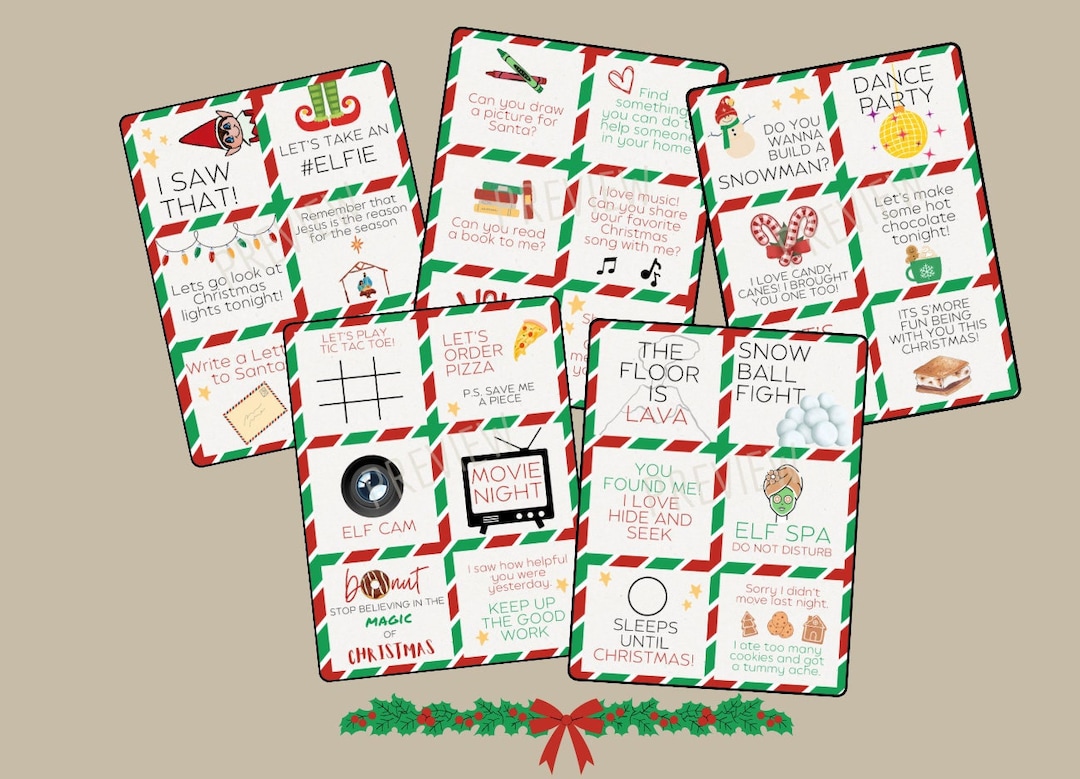 Christmas Elf Activity Elf Idea Elf Notes Elf Kit Elf Bundle Elf ...