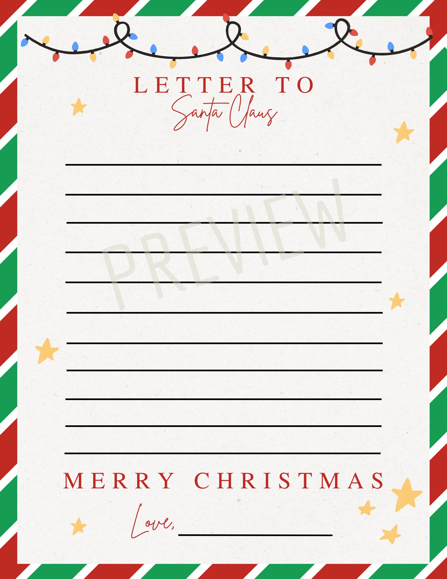 Christmas Elf Letter to Santa Clause Bundle Printable Instant Download ...