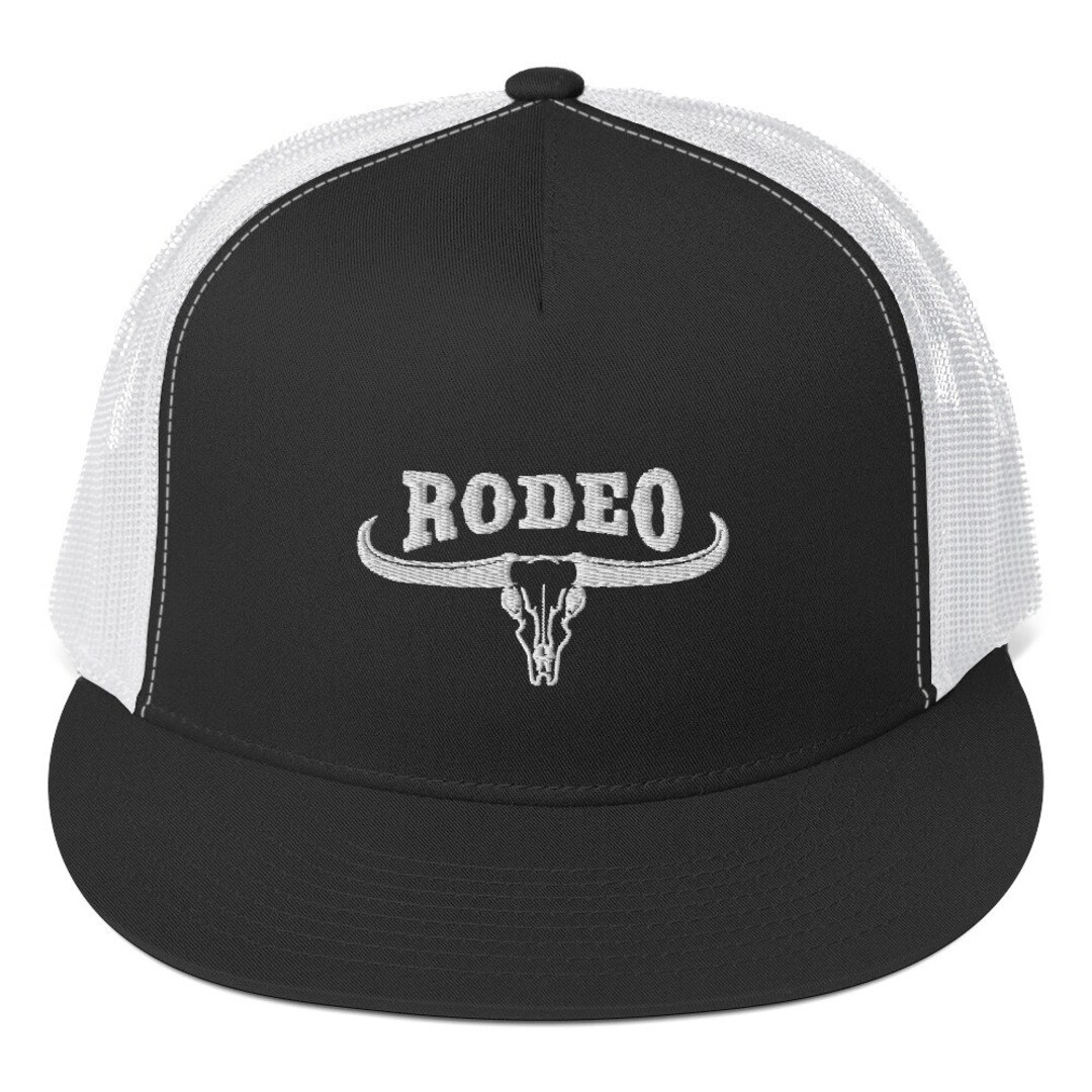 Rodeo Trucker Hat, Embroidered Rodeo Trucker Hat, Cowboy Western ...