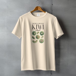 Fresh and Fabulous Kiwi Club T-shirt, Unique Kiwi Fruit Graphic Tee ...